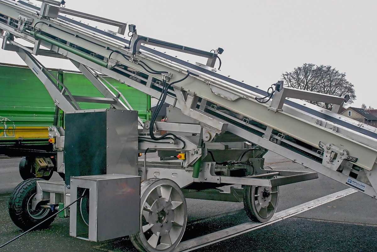 Apullma stainless steel conveyor belt cart for unloading fertilizers ...