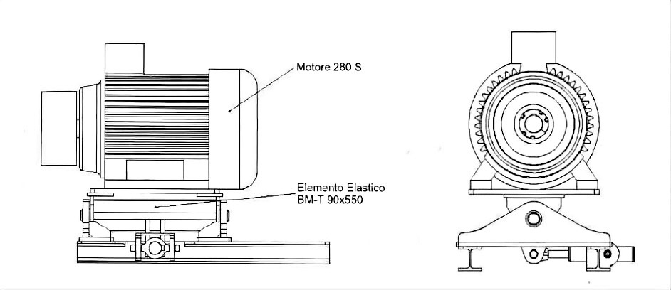 Elastic motor support for constant tension - Mineral Processing