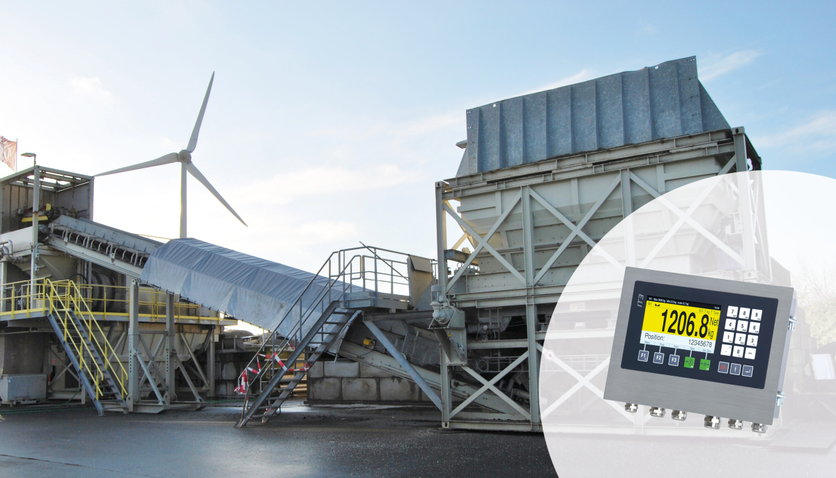 Belt scale with SysTec weighing terminals for soil recycling - Mineral ...