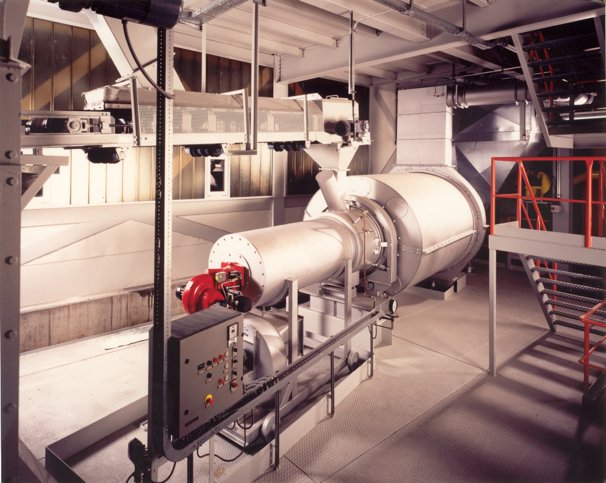 Compact three-tube dryer type TRT 3150/5,0 for Dankalk - Mineral Processing