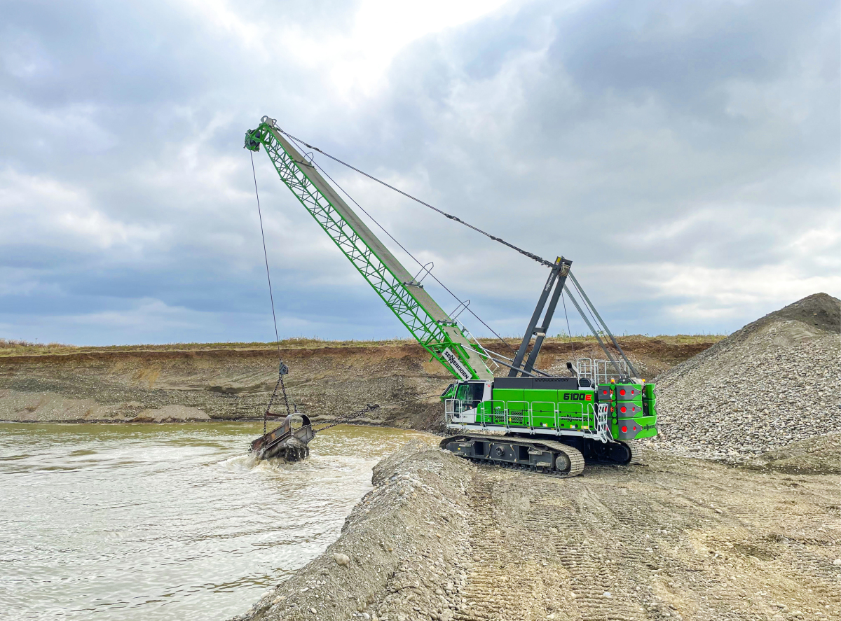 Commissioning of duty cycle crane with dragline at french aggregates ...