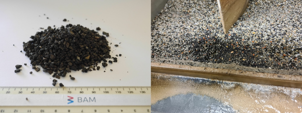 Processing of bituminous road construction waste in a jigging machine ...