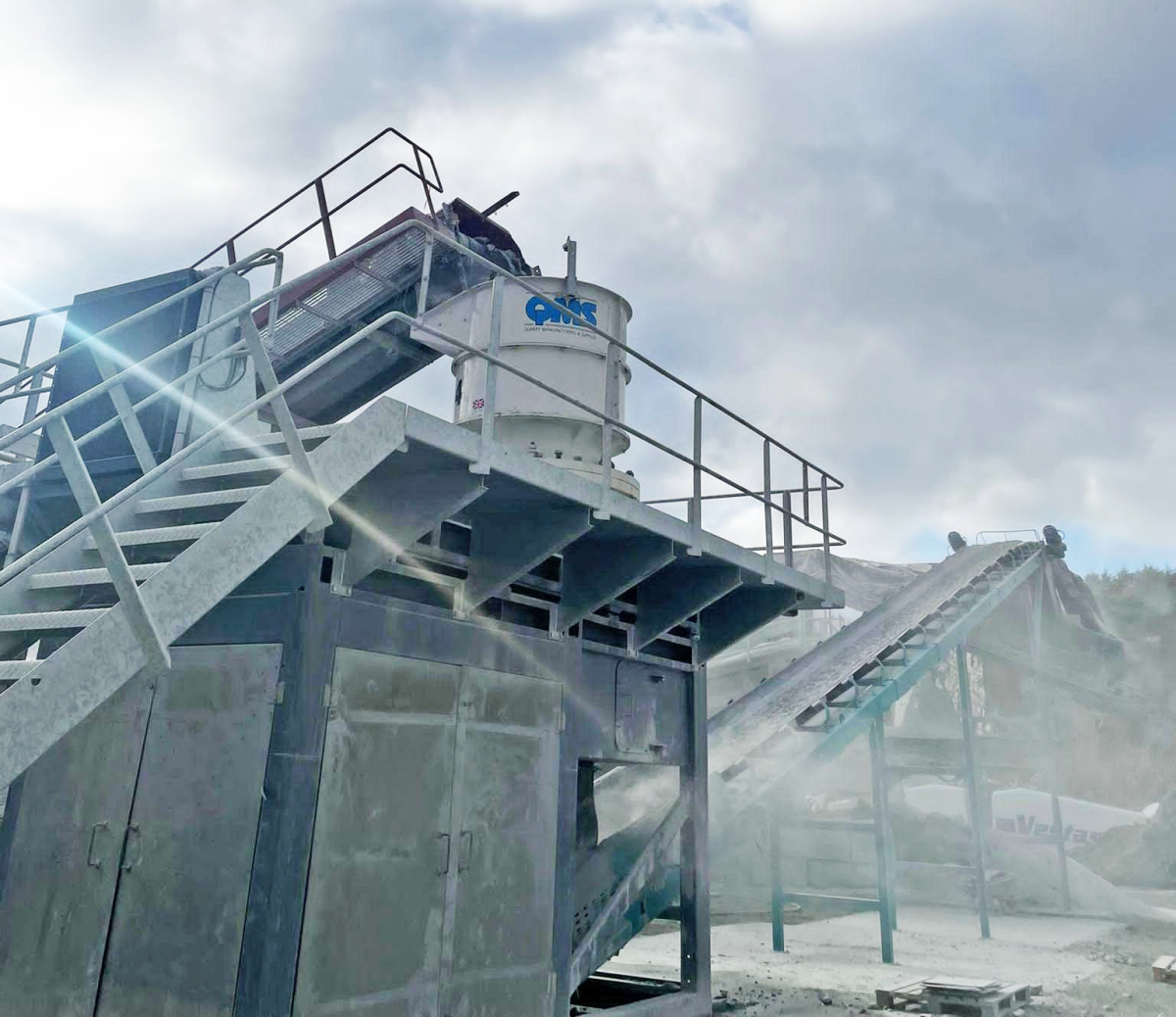 New QMS B4 modular cone crusher in operation at Perry Quarry Products ...