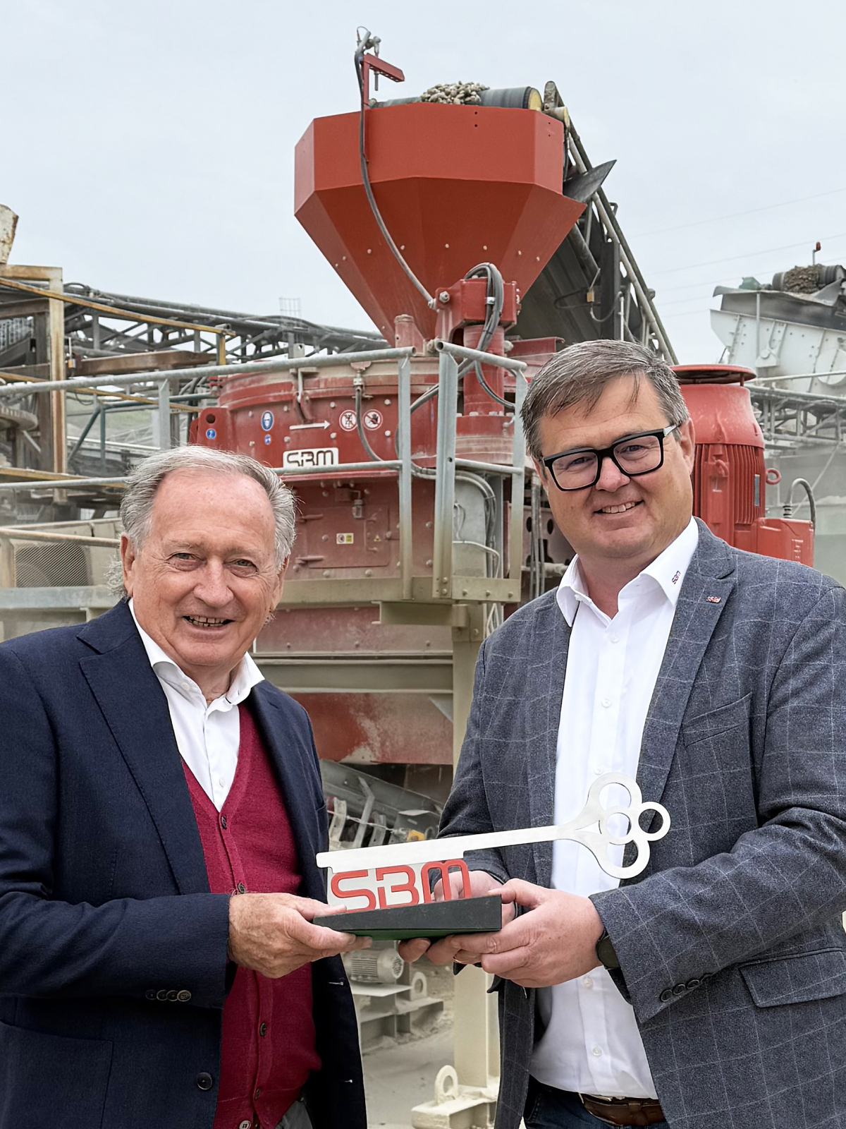 SBM V8 vertical impact crusher at Moosleitner - AT Minerals