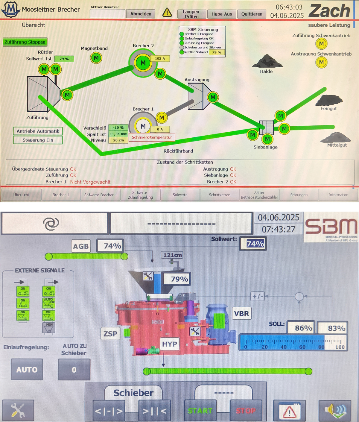 SBM V8 vertical impact crusher at Moosleitner - AT Minerals