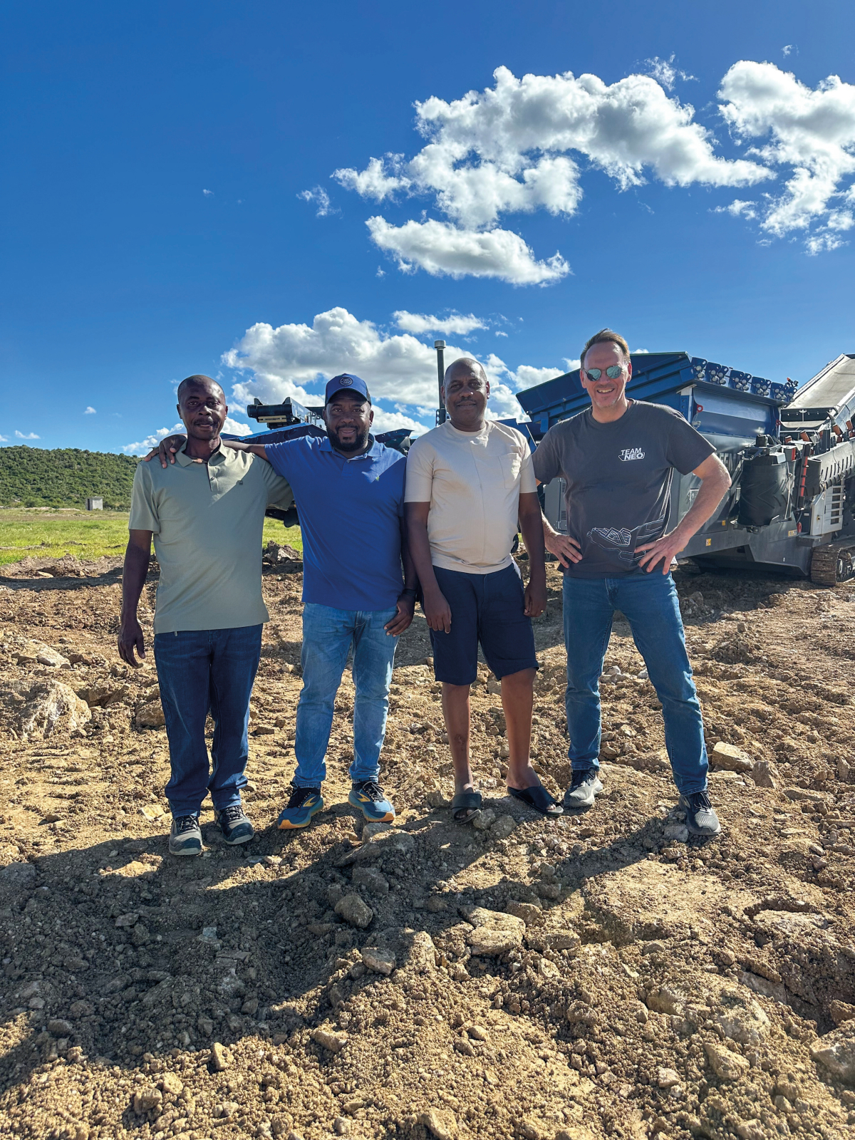 The trio of machines is now at work in a newly developed quarry close ...